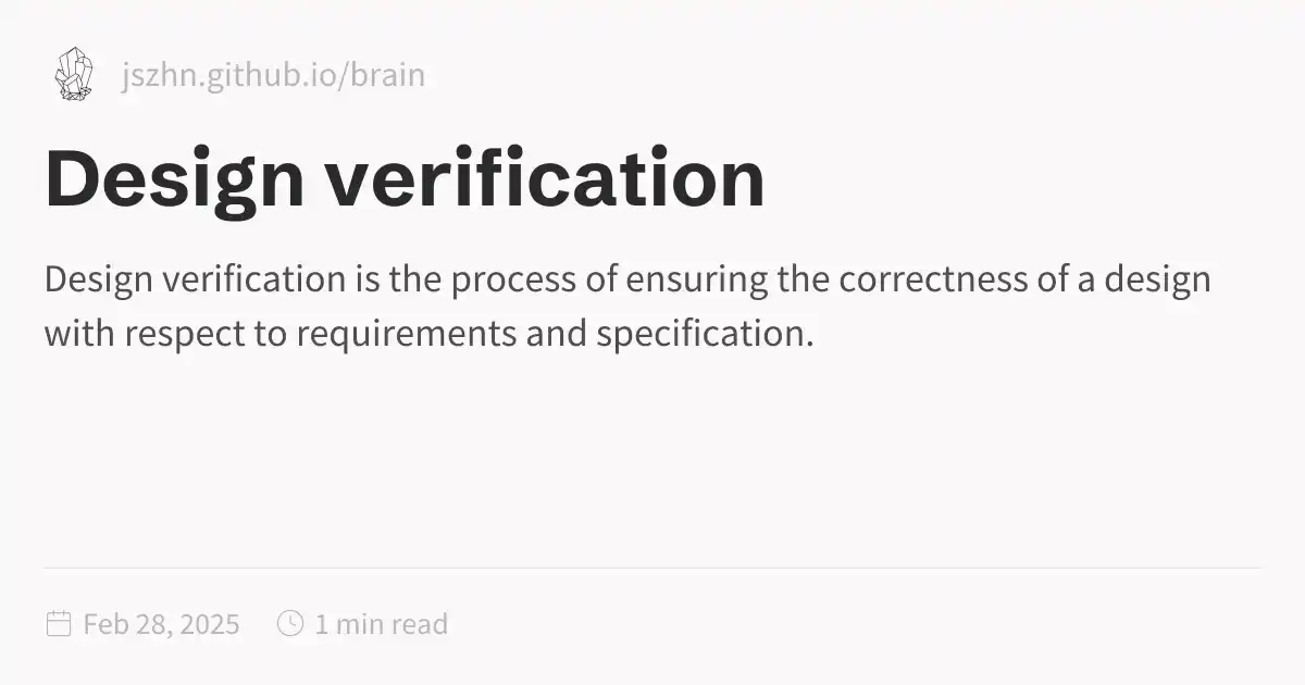 Design verification