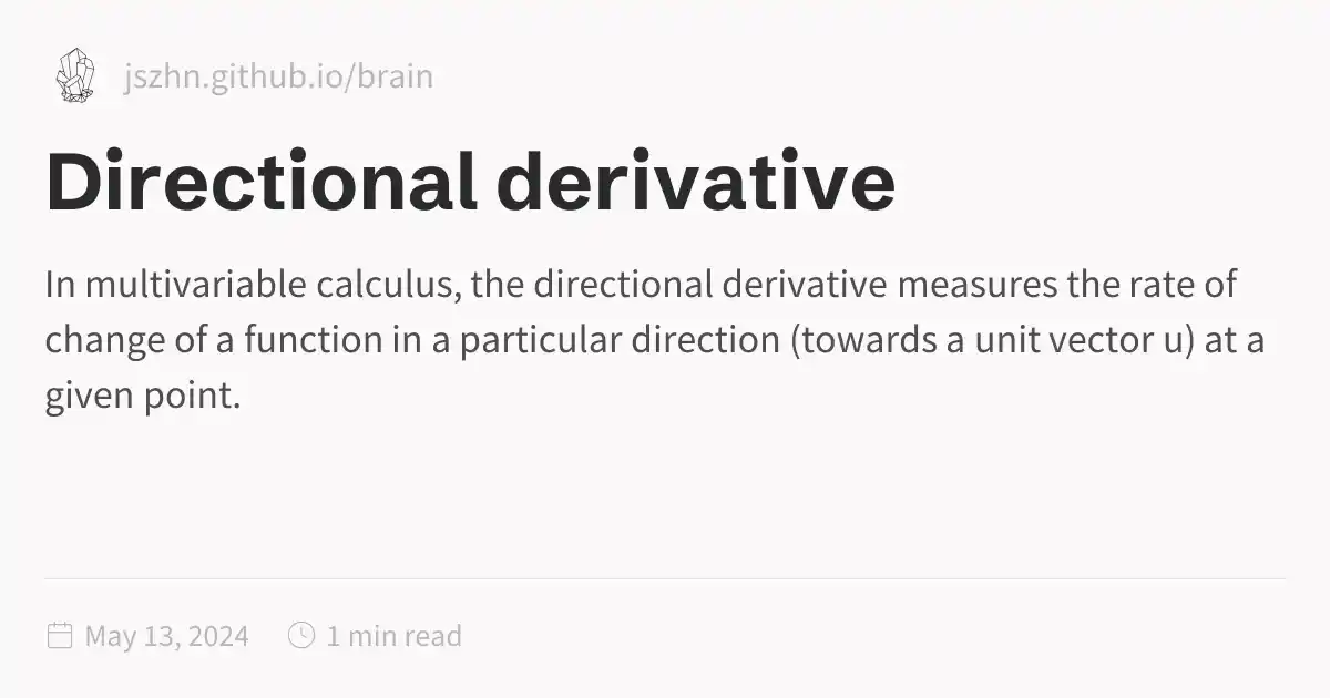 Directional Derivative