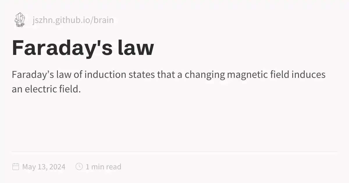 Faraday's law