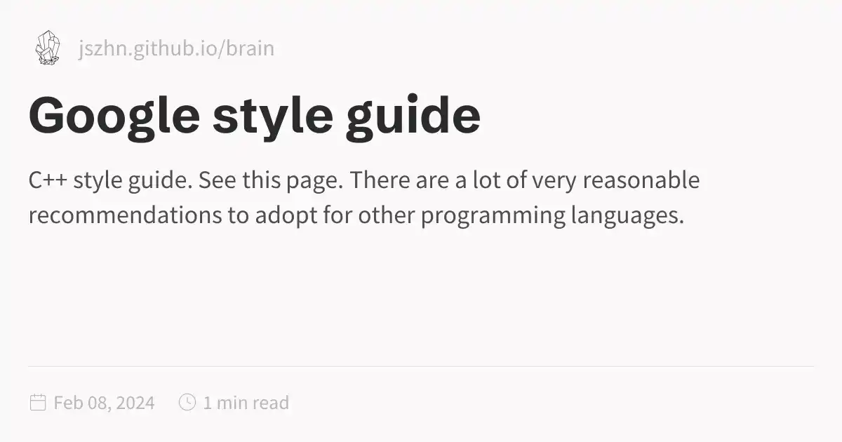 Google style guide