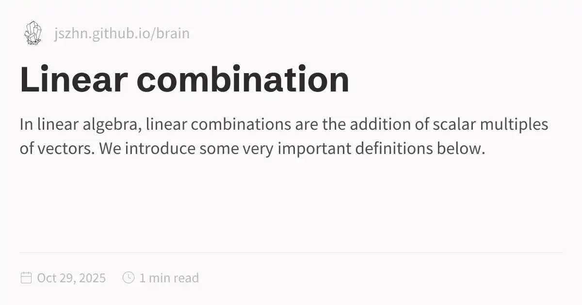 Linear combination