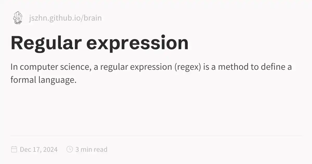 Regular expression